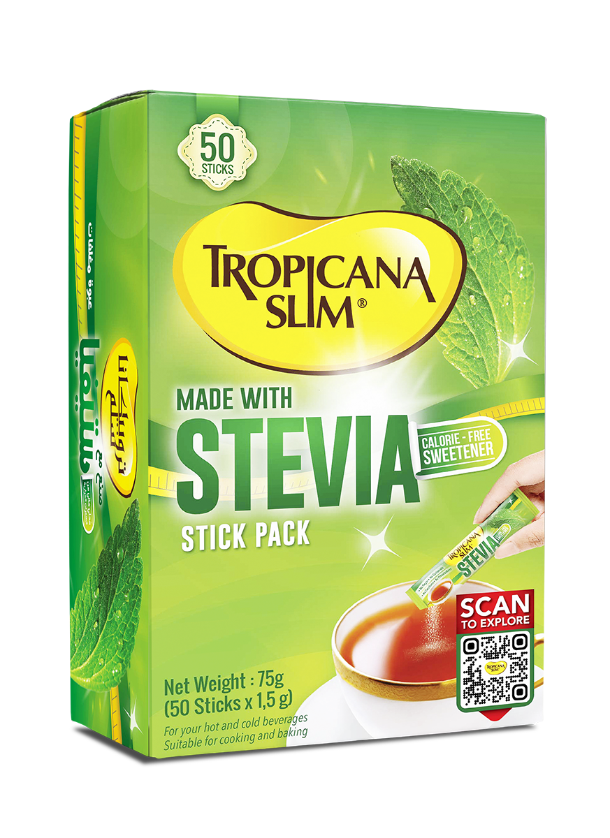 TROPICANA SLIM SWEETENER STEVIA DIET STICKS Tropicana Slim TROPICANA SLIM SWEETENER STEVIA DIET STICKS Tropicana Slim